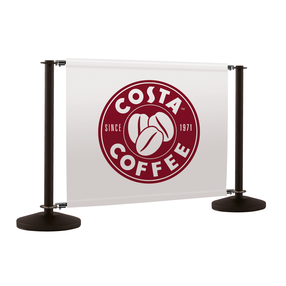 Custom Branded Café Barriers System | Printed Cafe Banners