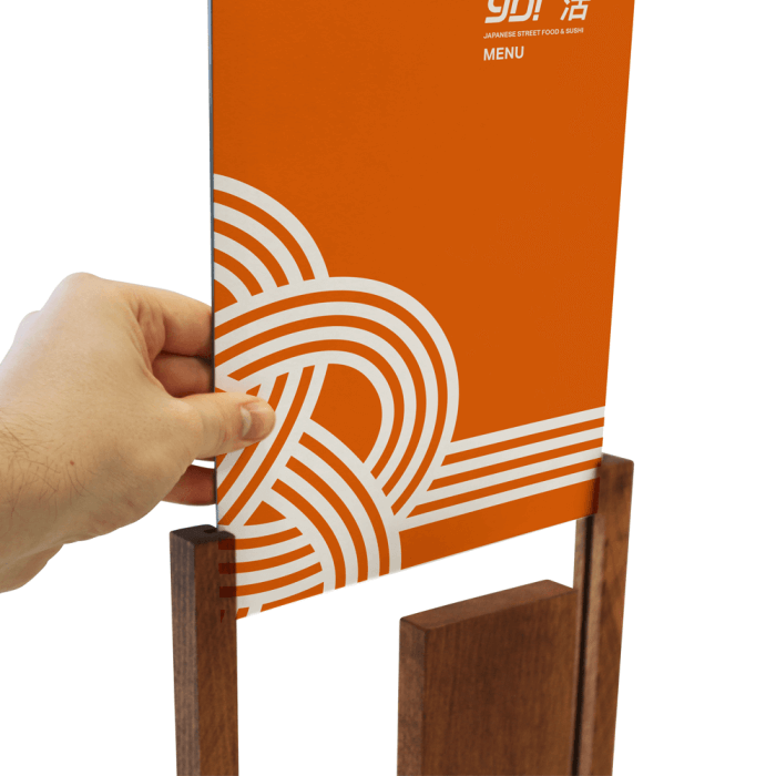 Duo Wooden Table Menu Holders | Wooden Menu Holder