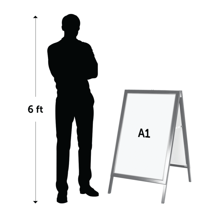 A1 A Board | Slide In Sandwich Board Pavement Sign