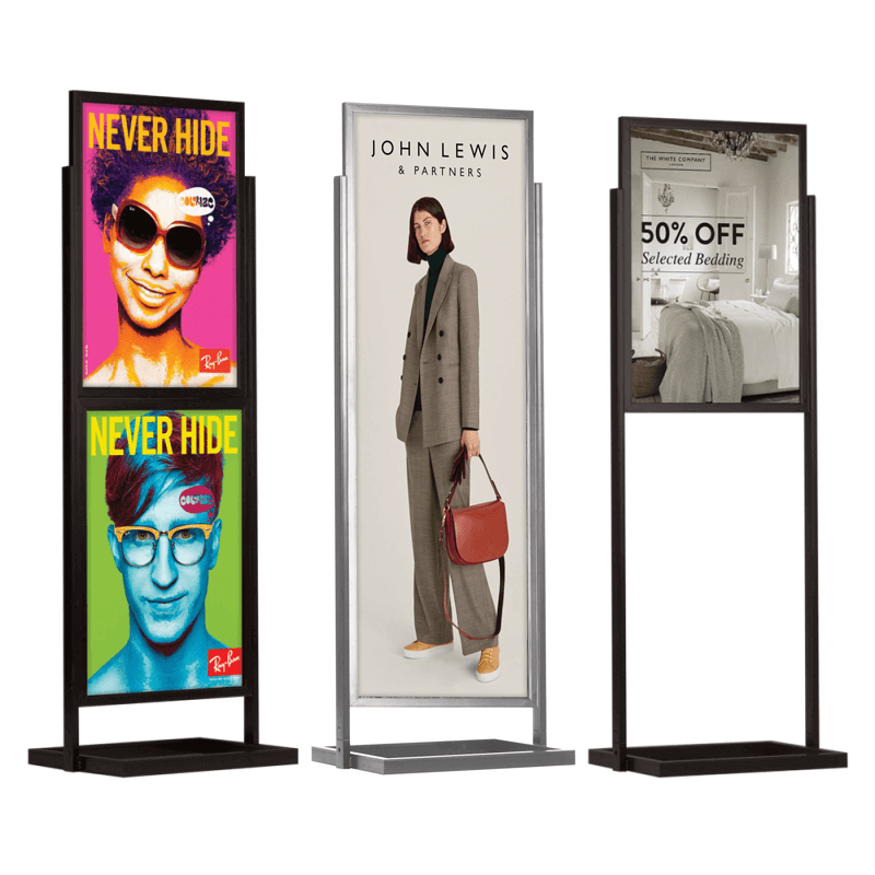 Double Sided Poster Display | Free Standing Information Stand