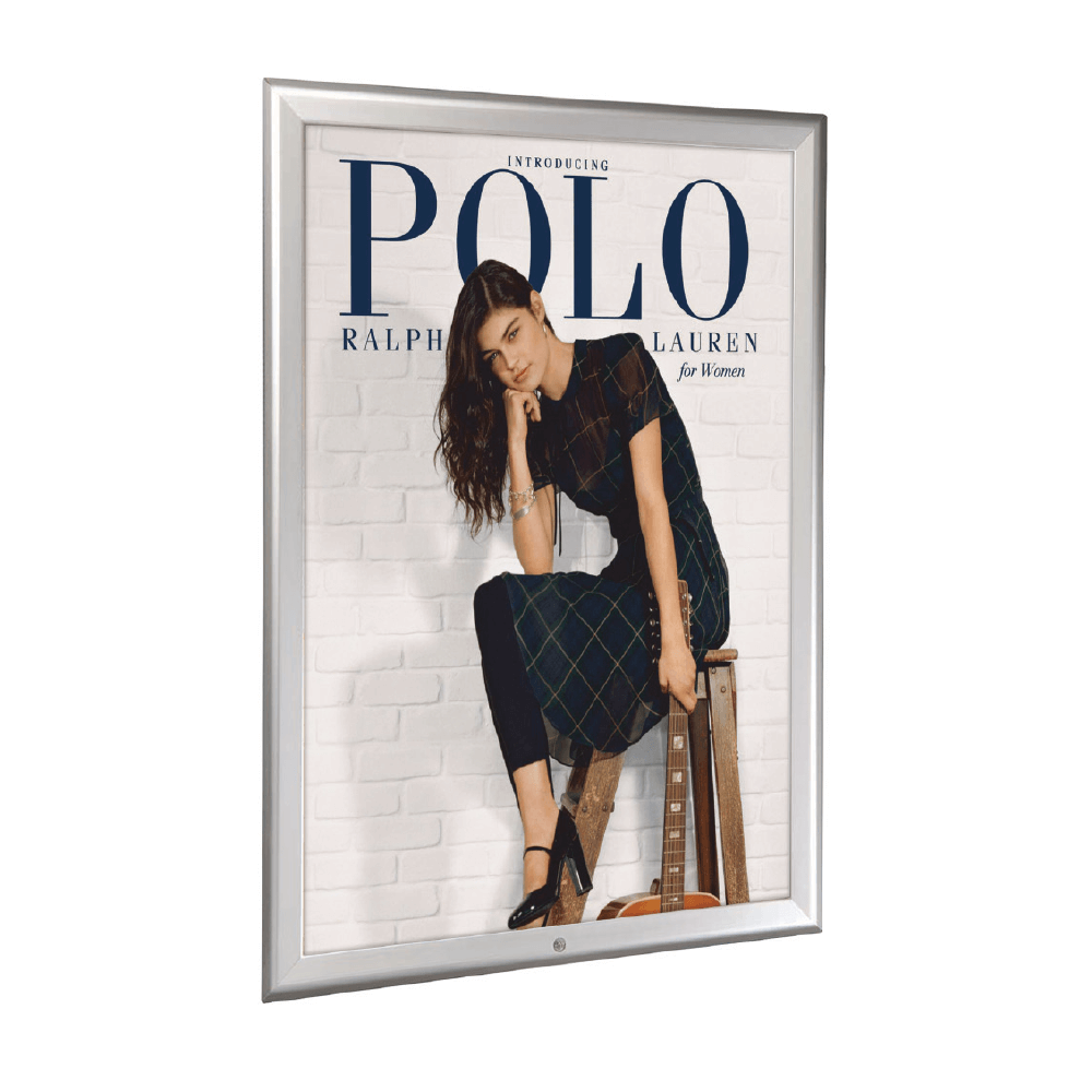 Outdoor Lockable Snap Frames | Silver Snap Frame With Lock