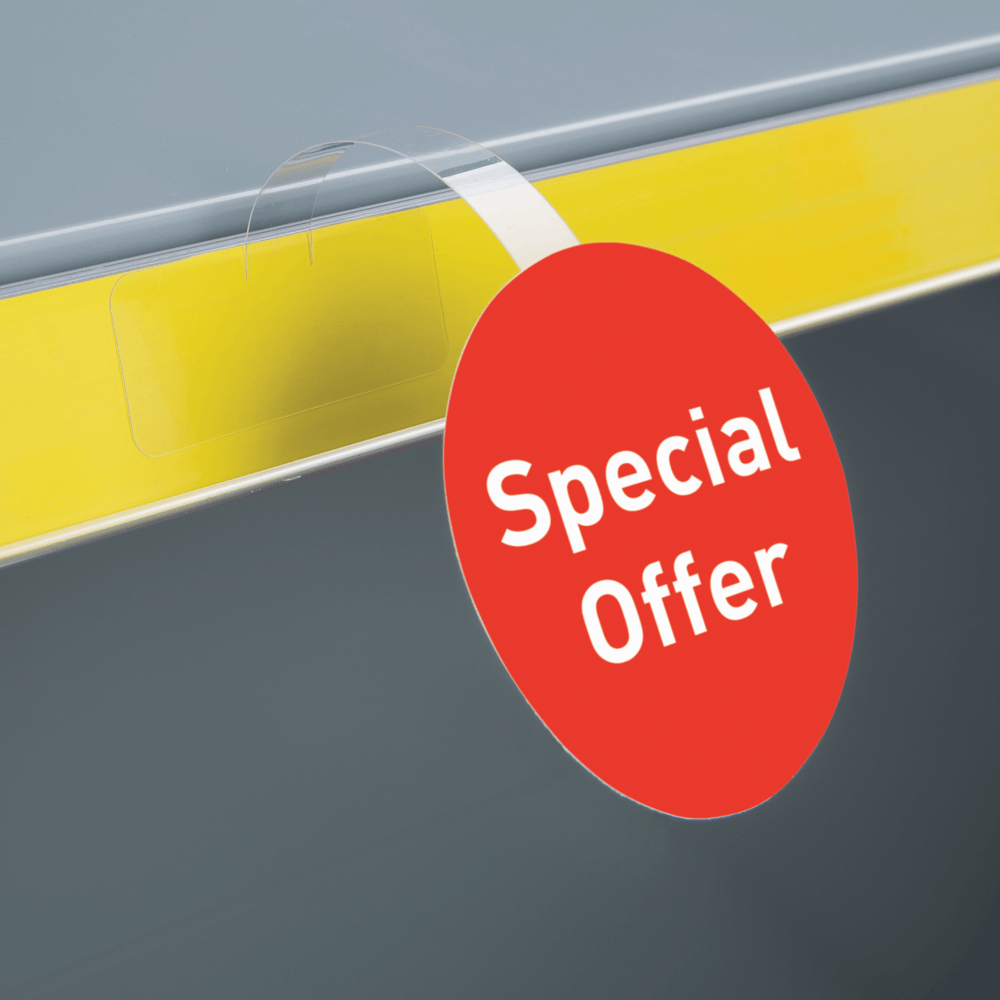 Data Strip Shelf Wobbler Arms x 100 | Shelf Edge Fixings