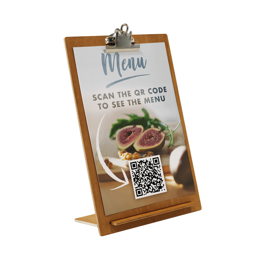 Wooden Menu Holder with Metal Clip | Sign Holders